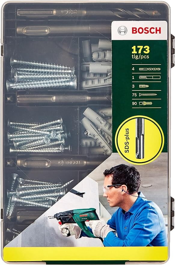 Bosch 2607017163 SDS-Plus-1 Fixing Set (173-Piece)